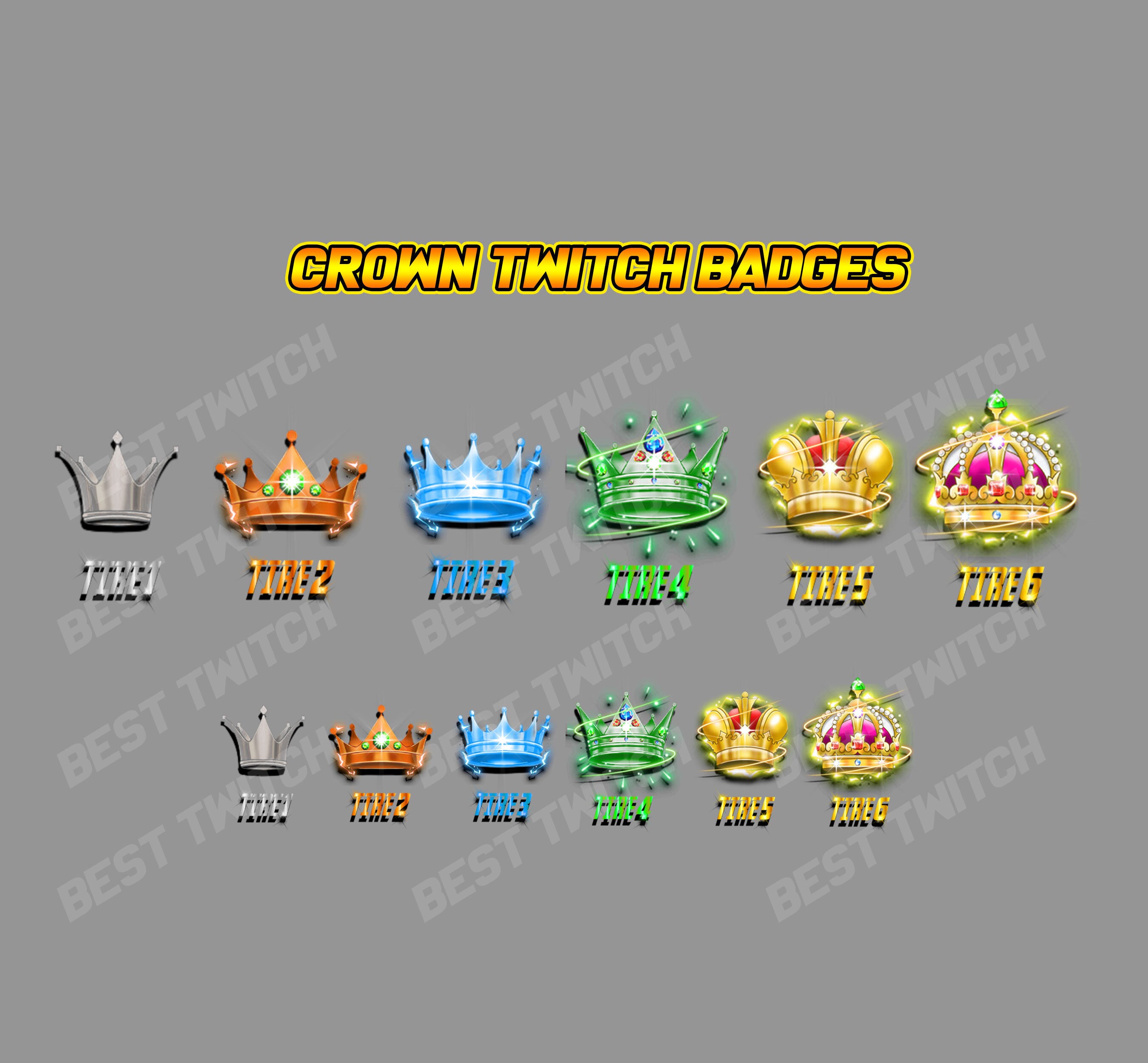 Crown Badge Twitch | Crown Sub Badge Twitch | Twitch Sub Badges Crown ...
