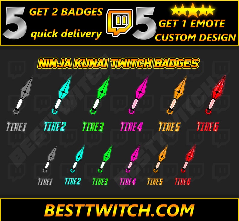 Kuni Twitch Sub Badges / Kuni Twitch Emotes/ Kuni Badges for Streamers ...