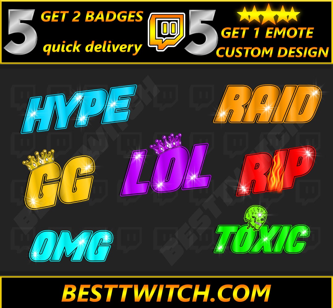 Text Twitch Emotes for Streamer Chat Icon - Etsy