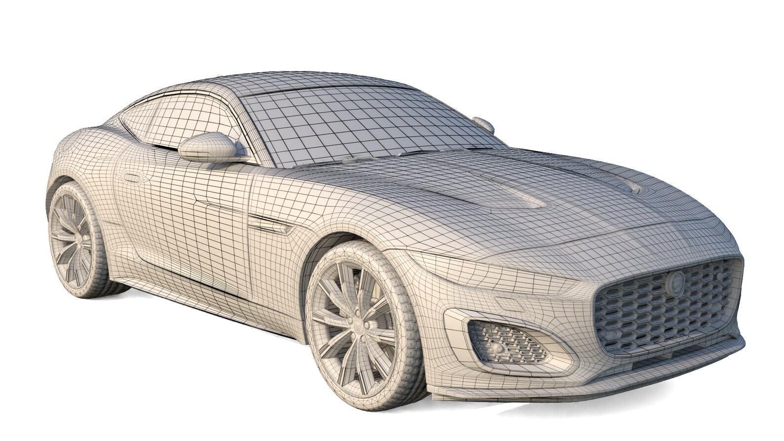 Jaguar F-type 3D Models Luxury Sports Car File Formats Such as .OBJ and ...