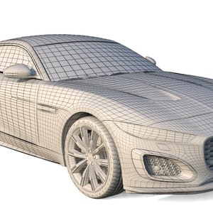 Jaguar F-type 3D Models Luxury Sports Car File Formats Such as .OBJ and ...