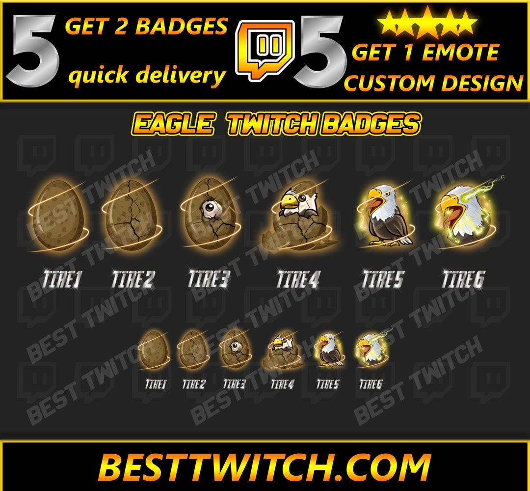 Eagle Sub Badges for Twitch. Eagle Bit Sub Badges for Twitch, Eagle ...