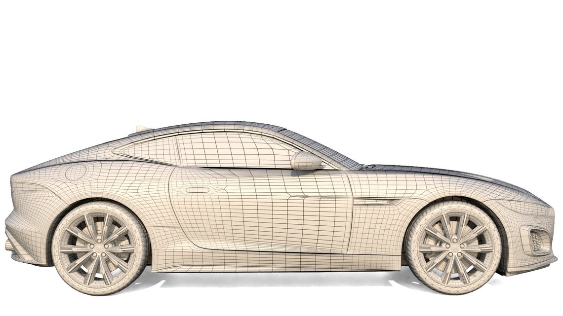 Jaguar F-type 3D Models Luxury Sports Car File Formats Such as .OBJ and ...