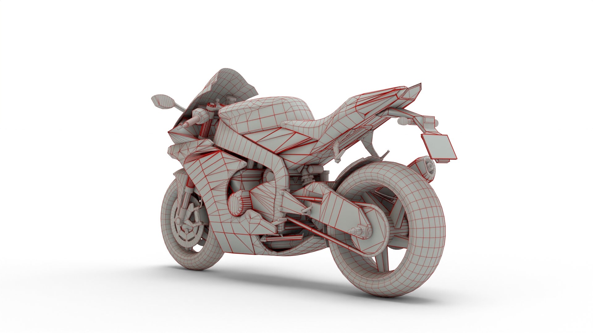 3D Model of Sports Bike Low Poly 3D Models - Etsy