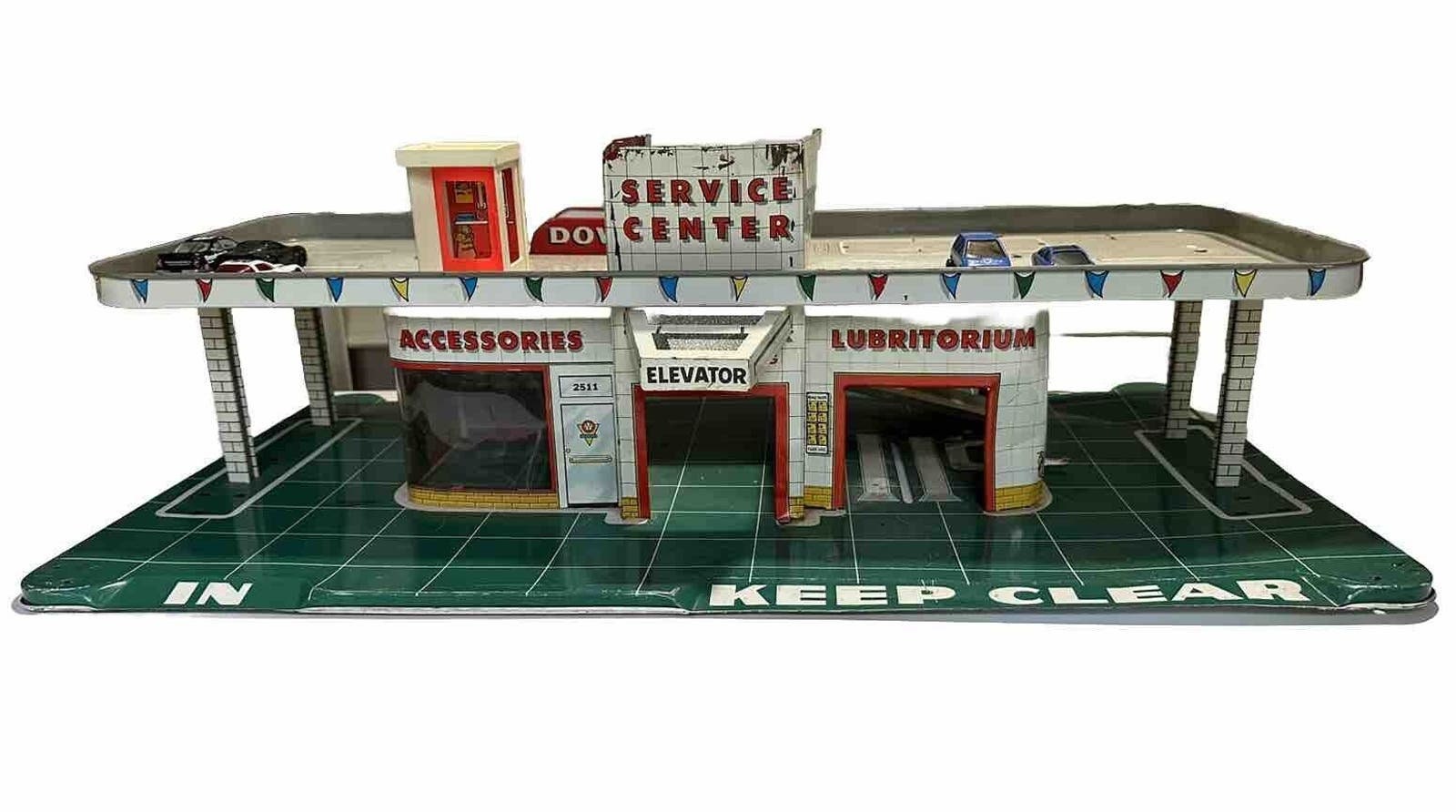 Marx Tin 1950s Service Station With 5 Cars. - Etsy