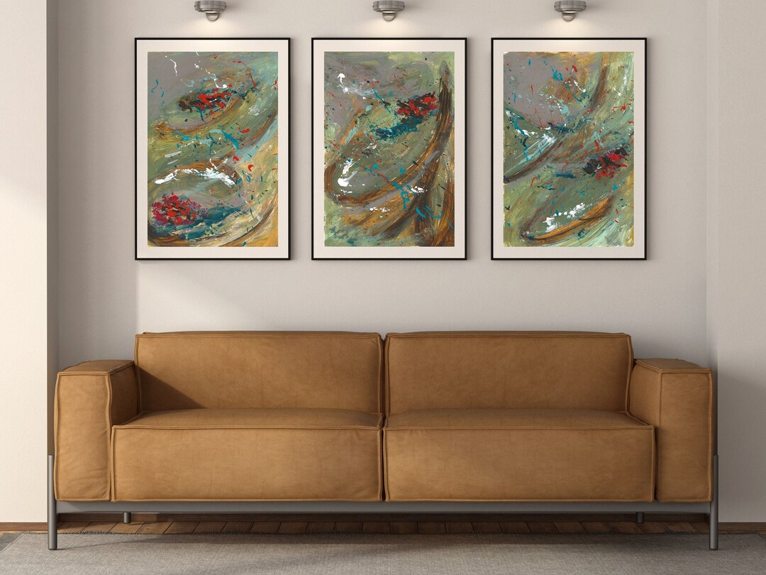 Set of 3 Fine Art Prints, Abstract Art, Gallery Wall, Giclée, Wall Art ...