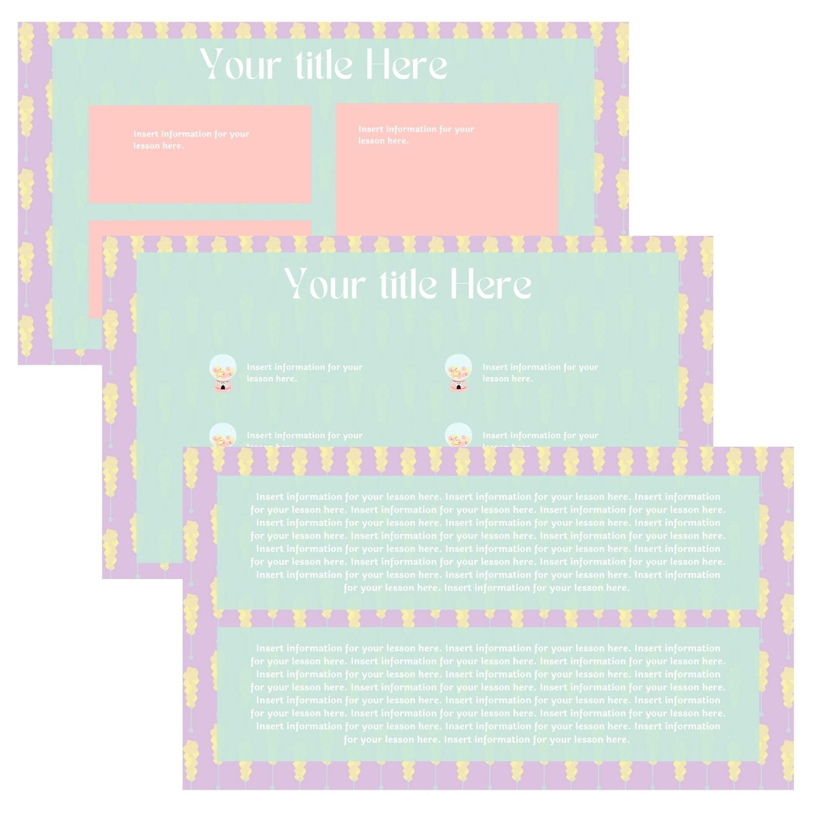 Pastel Sprinkle Daily Slide Deck Powerpoint Slide Templates Teaching ...