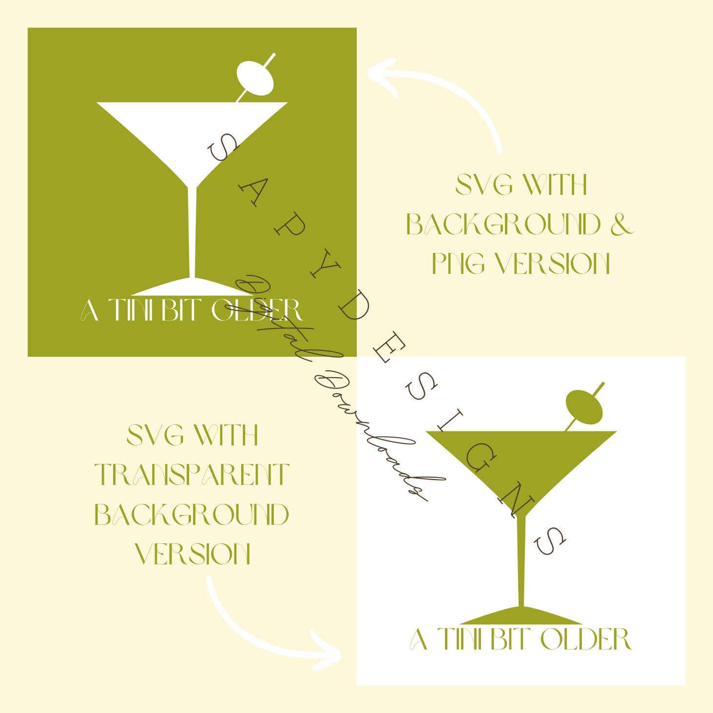 A Tini Bit Older SVG PNG JPG Digital Download Friend Birthday Gift ...