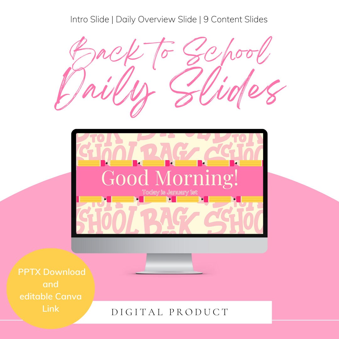 Fun Back to School Editable Slide Template for Teacher Classroom ...