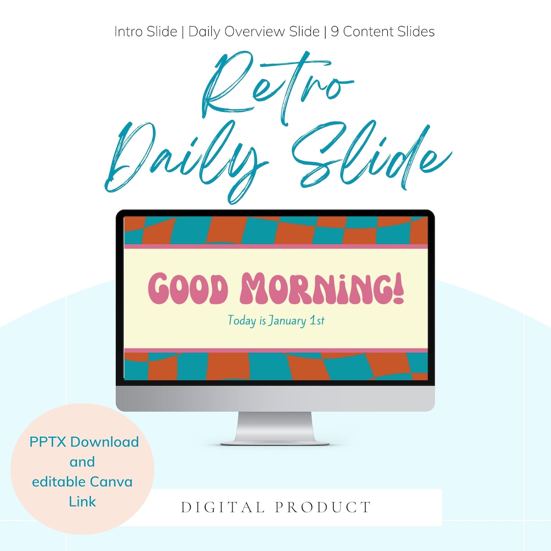 Retro Daily Slide Deck | Powerpoint Slide Templates | Teaching Tools ...