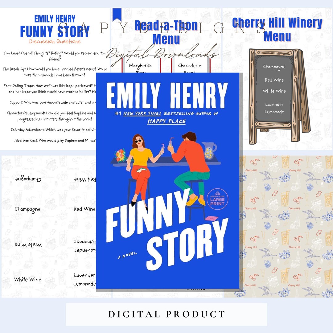 Funny Story Book Club Prints PDF Download Questions and Digital Prints ...