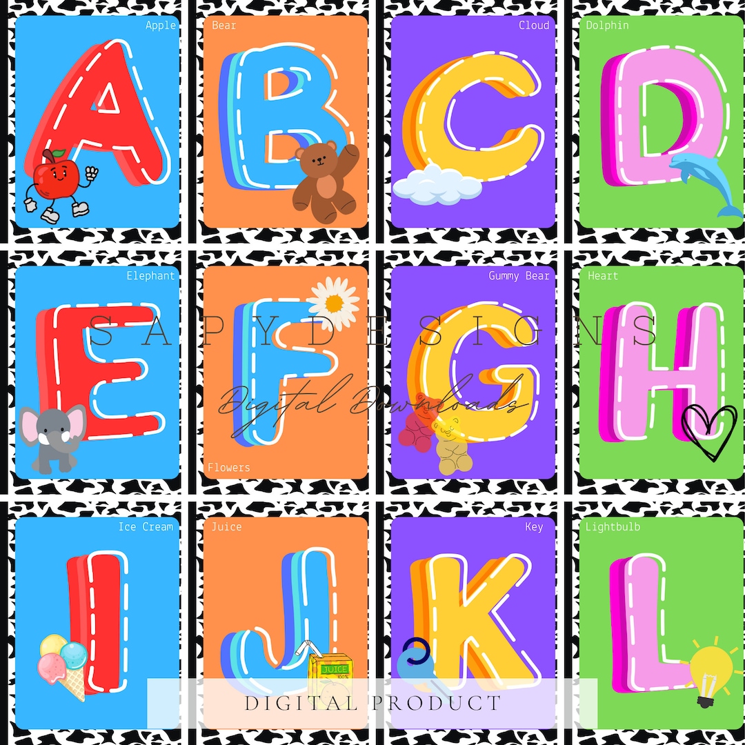 Classroom Alphabet Posters: Composition Book Theme (digital Download ...