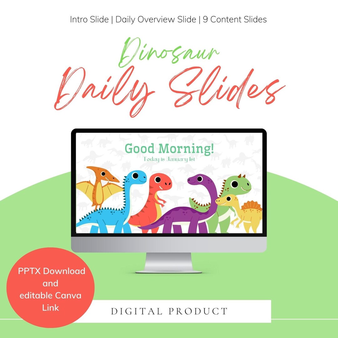Dinosaur Daily Slide Deck Powerpoint Slide Templates Teaching Tools ...