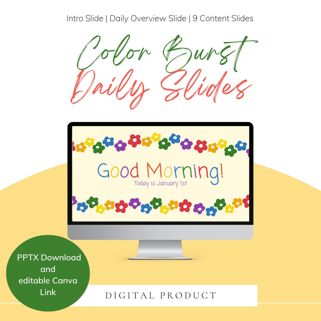 Color Burst Daily Slide Deck Powerpoint Slide Templates Teaching Tools ...