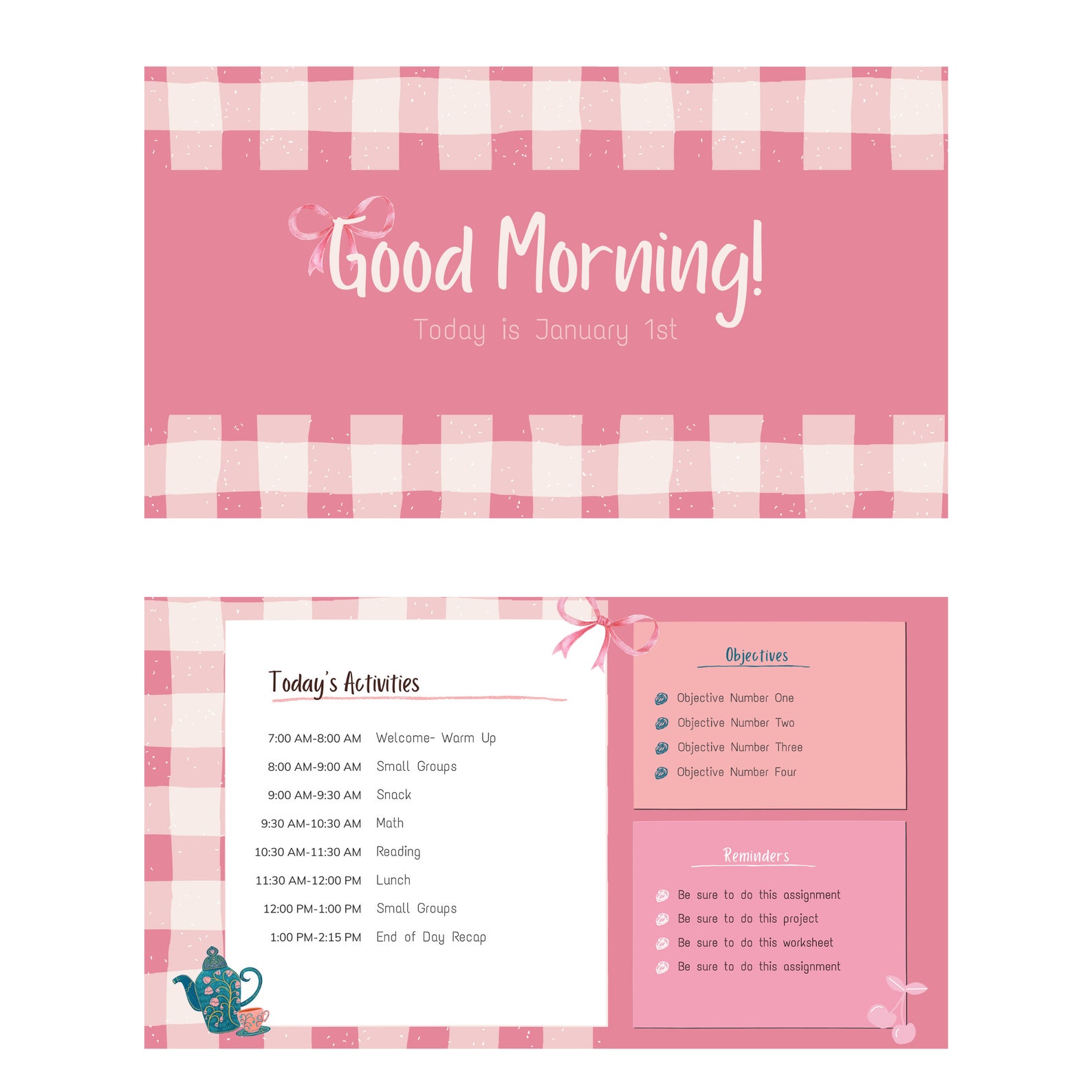 Coquette Daily Slide Deck | Powerpoint Slide Templates | Teaching Tools ...