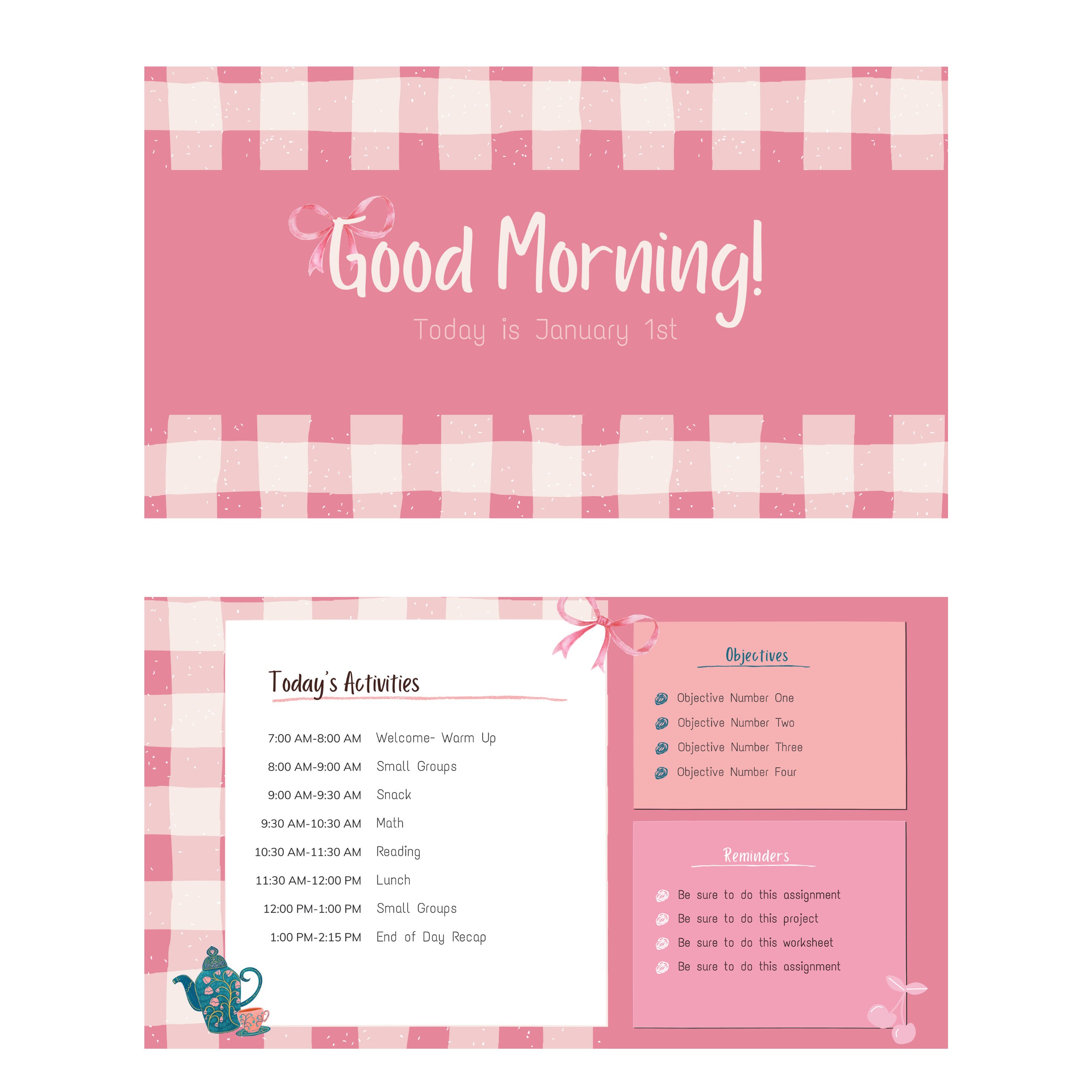 Coquette Daily Slide Deck | Powerpoint Slide Templates | Teaching Tools ...