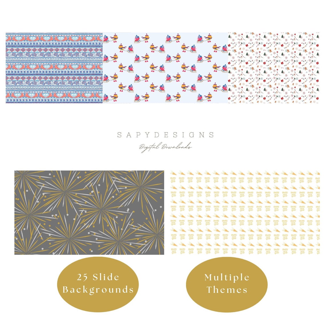 Holiday Slide Deck Backgrounds | Powerpoint Slide Templates | Teaching ...