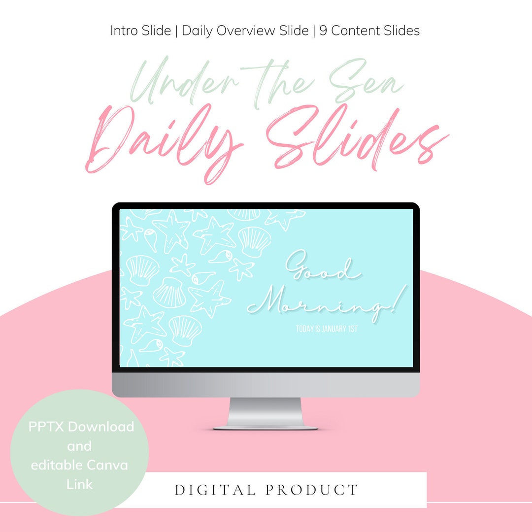 Under the Sea Daily Slide Deck Powerpoint Slide Templates Teaching ...