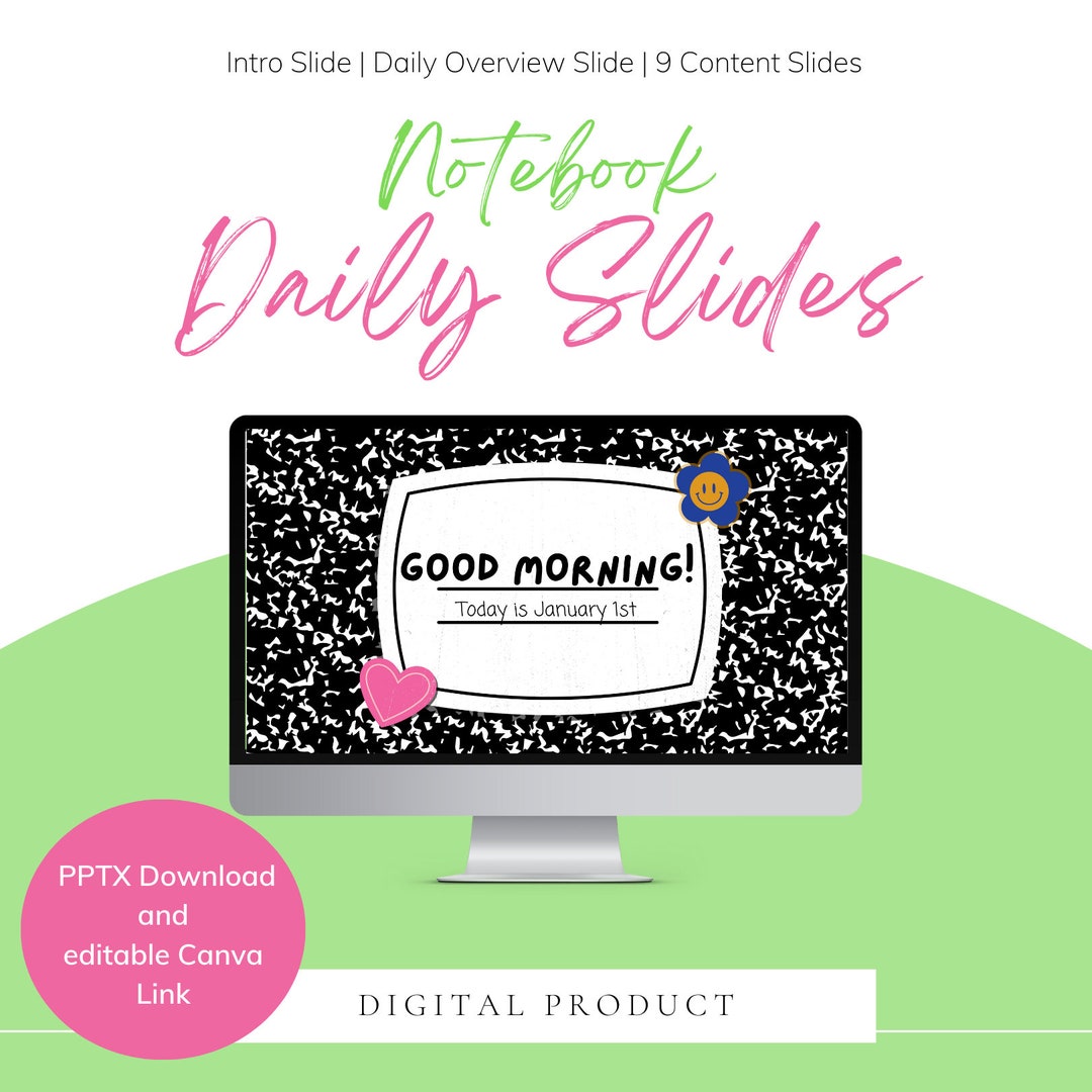 Notebook Daily Slide Deck Powerpoint Slide Templates for Teaching Tools ...