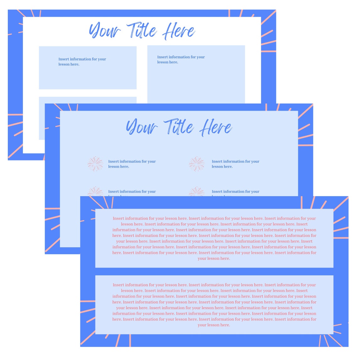 Fun Blue Daily Slide Deck | Powerpoint Slide Templates | Teaching Tools ...