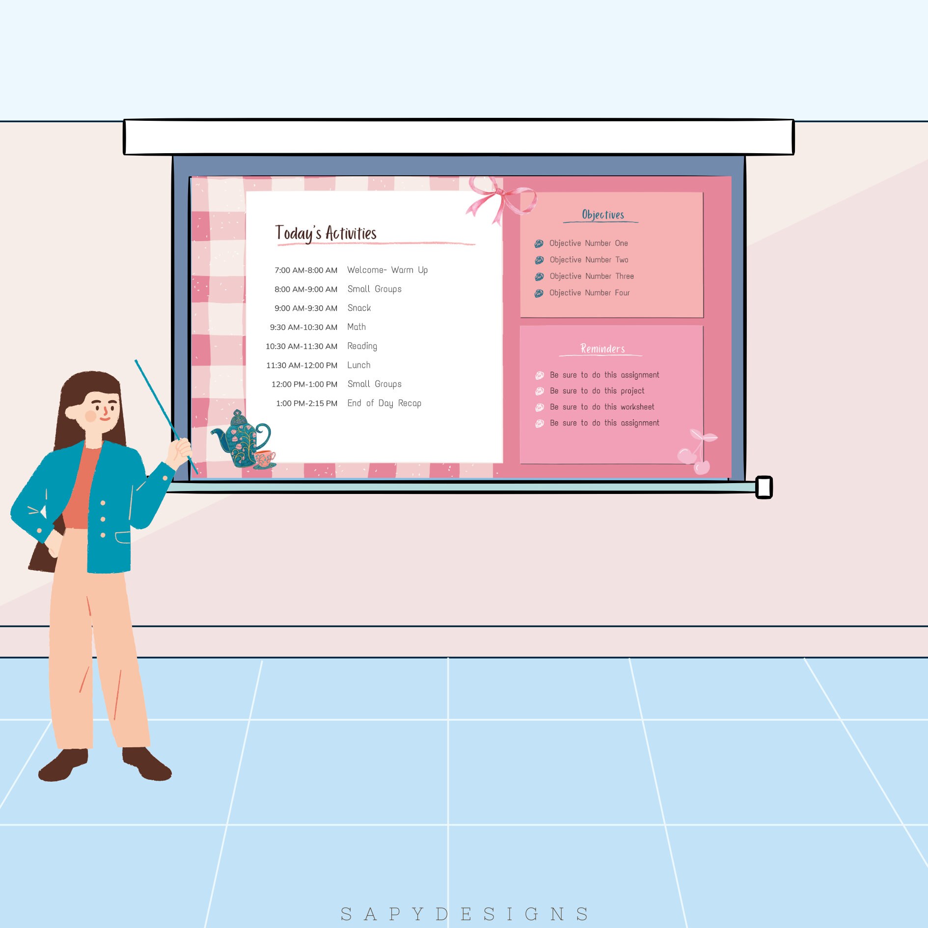 Coquette Daily Slide Deck | Powerpoint Slide Templates | Teaching Tools ...