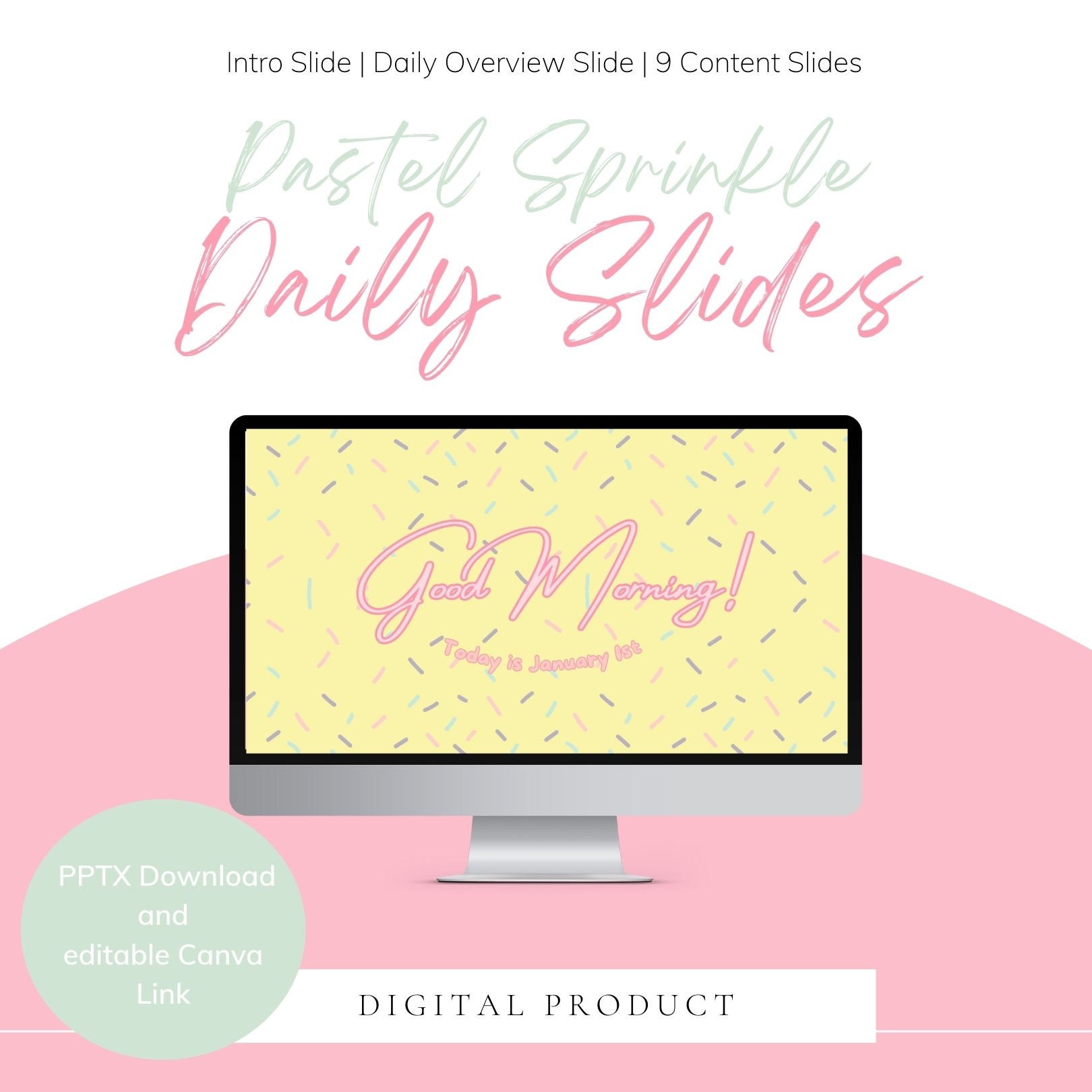 Pastel Sprinkle Daily Slide Deck Powerpoint Slide Templates Teaching ...