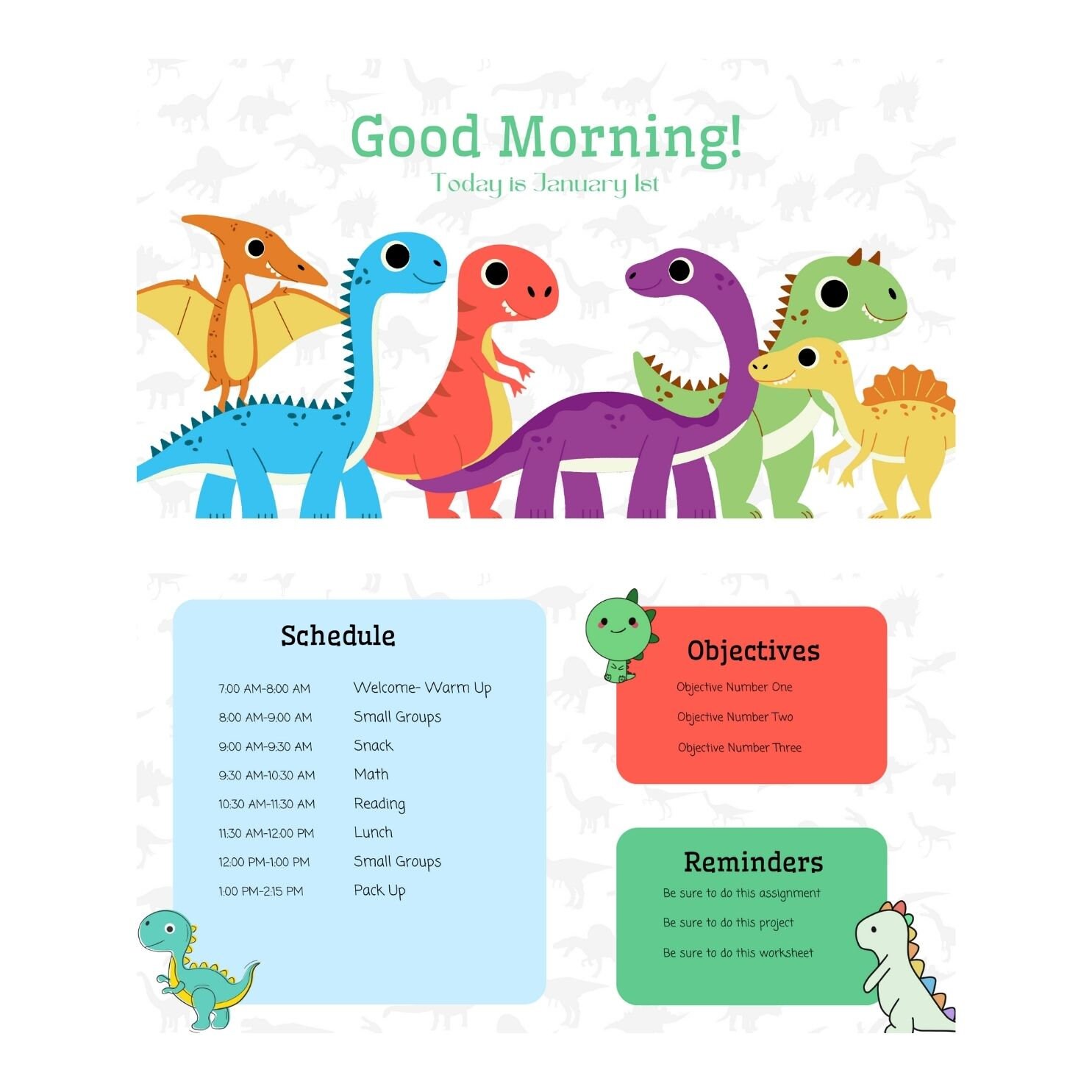 Dinosaur Daily Slide Deck Powerpoint Slide Templates Teaching Tools ...