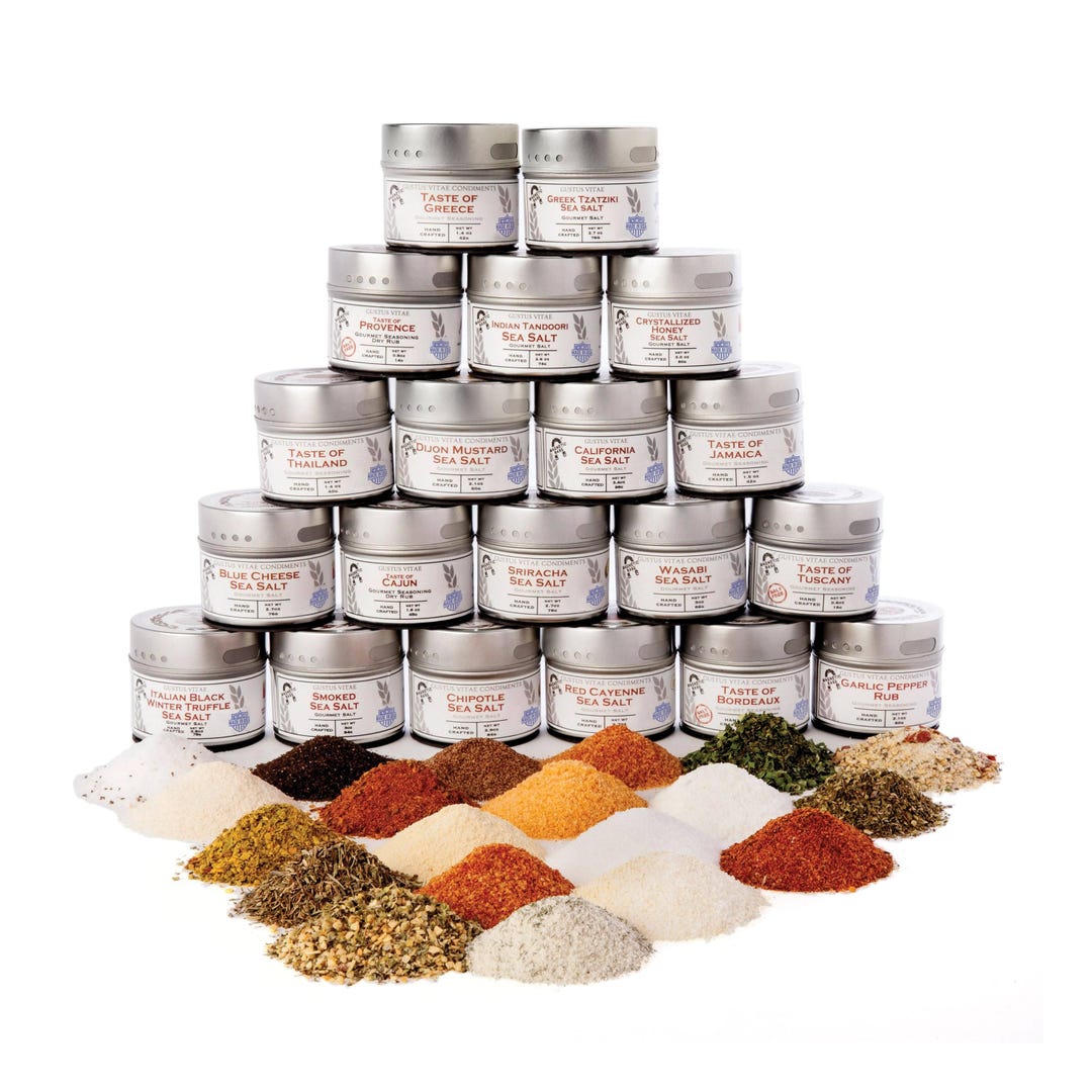 Ultimate Artisanal Seasoning and Gourmet Sea Salt Collection - 20 Tins ...
