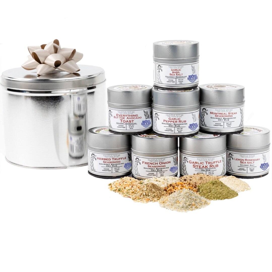 Deluxe Home Chef Flavor Kit 8 Gourmet Seasonings and Salts in A ...