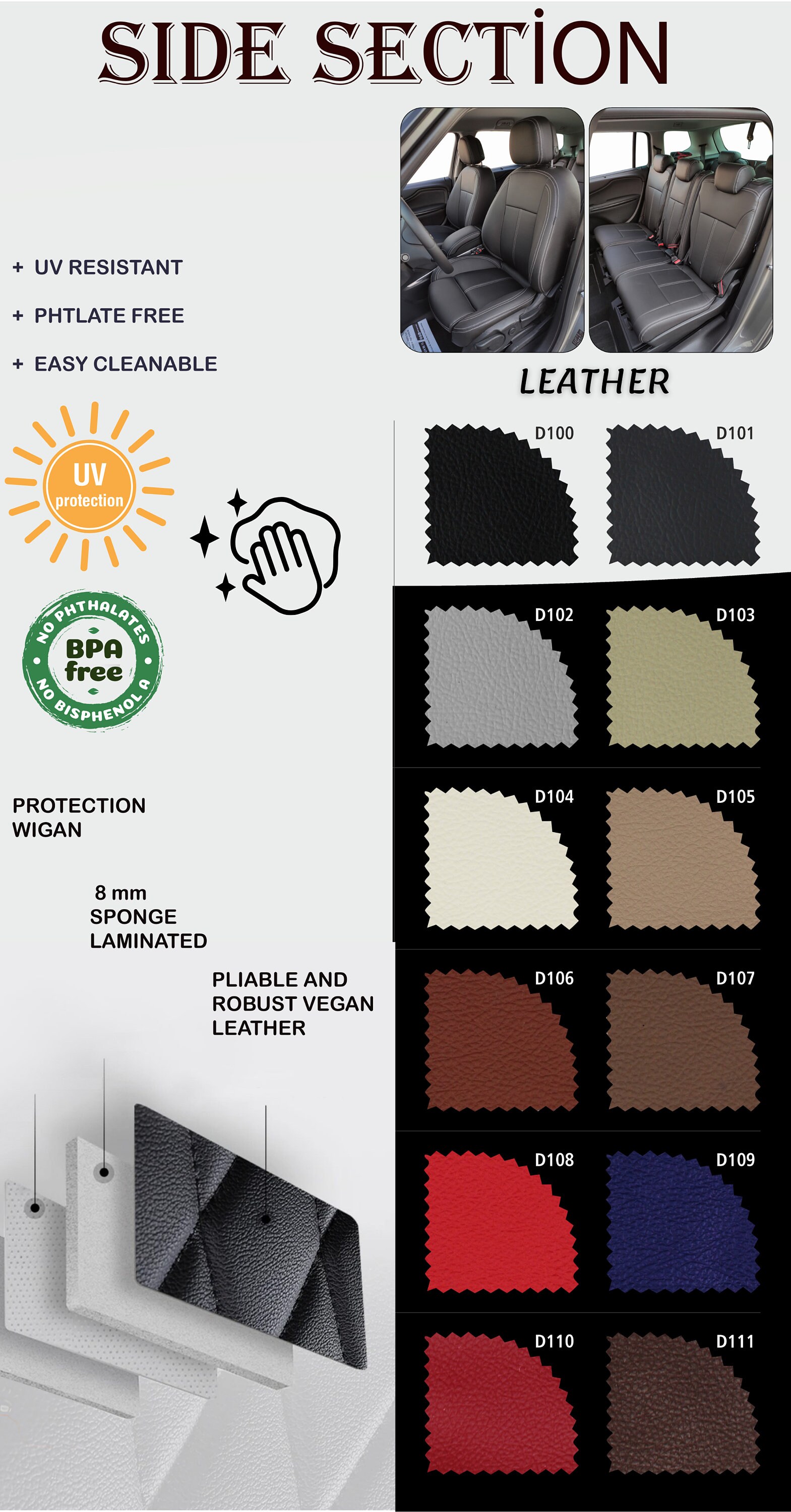 Car Seat Cover-range Rover-vogue-full Set Seat Covers-stylish and High ...