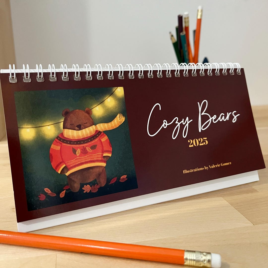 2025 Cozy Bear Calendar - Etsy