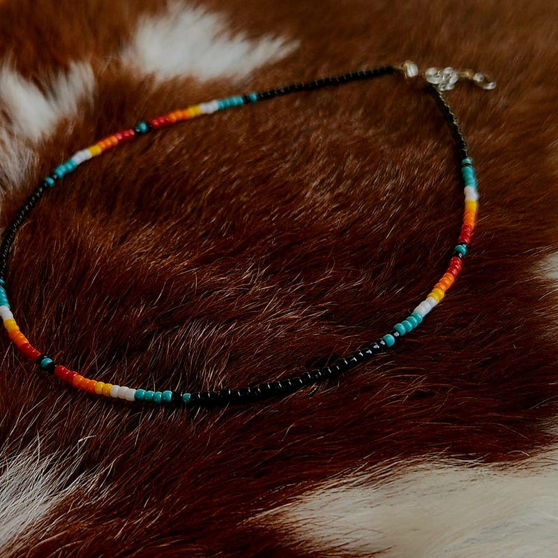 Western Beaded Necklace - Etsy