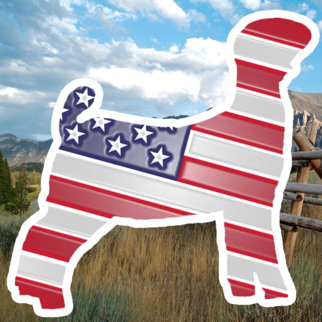 Goat American Flag Vinyl Sticker | Livestock Show Decal - Etsy