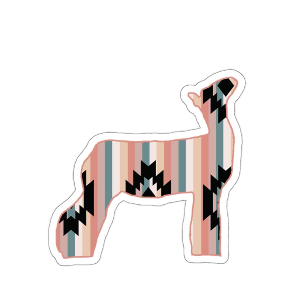 Aztec Show Lamb Vinyl Sticker Ll Western Sticker Sheep Sticker Decor ...