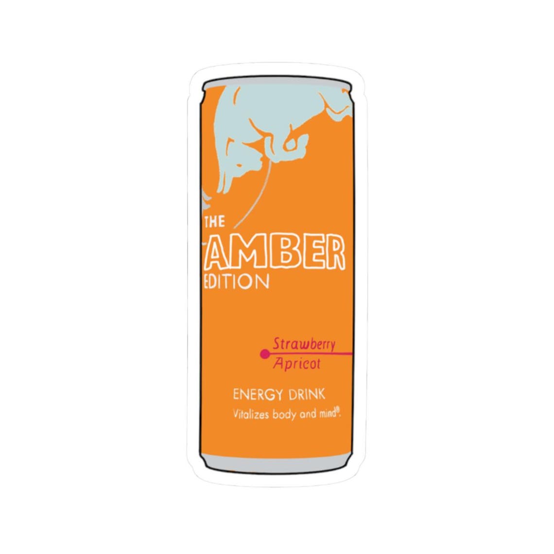 Strawberry Red Bull T-sticker L Amber Red Bull Sticker L Redbull ...