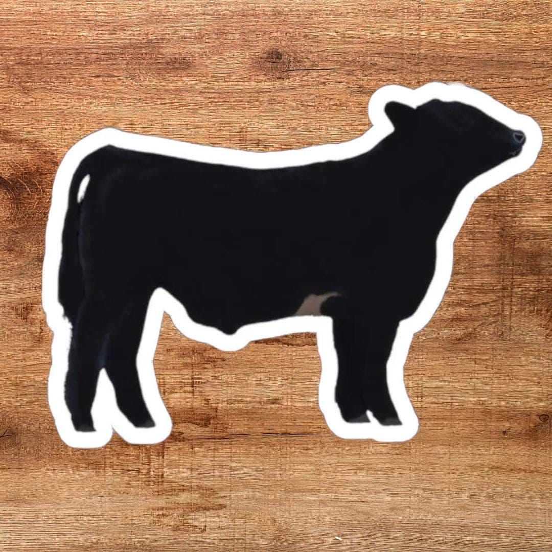 Beef Sticker, Realistic Cow Sticker, Retro Beef Sticker, Blended Cow ...