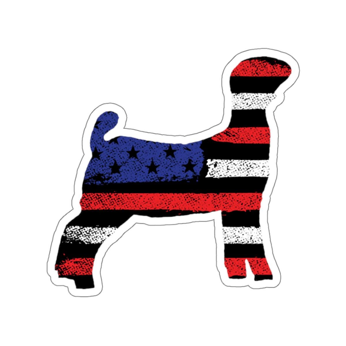 Goat American Flag Livestock Sticker | Doe Vinyl Decal | Lamb USA FLAG ...