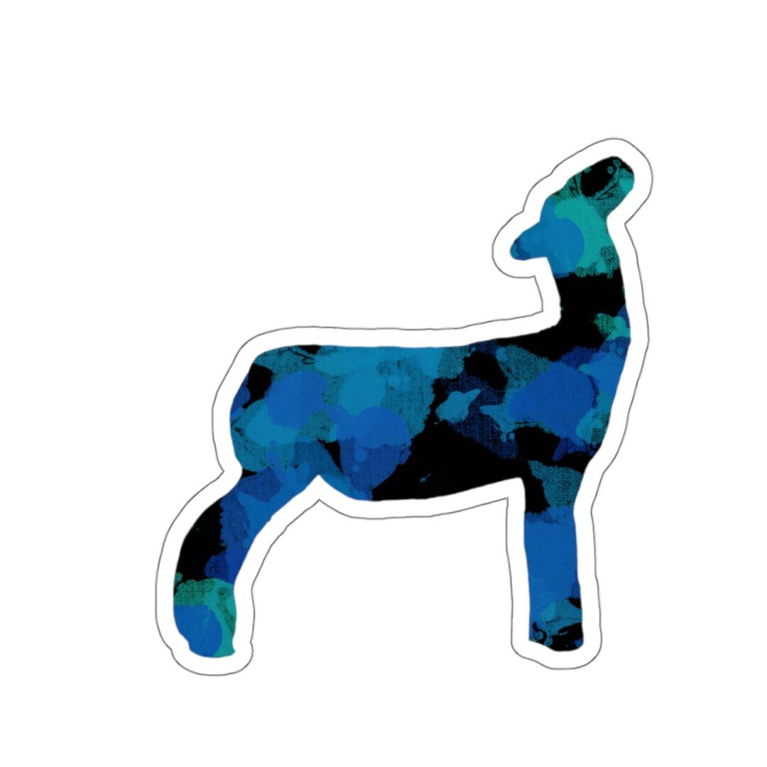 Lamb Sticker, Blue Lamb Sticker, Green Lamb Sticker, Colorful Lamb ...