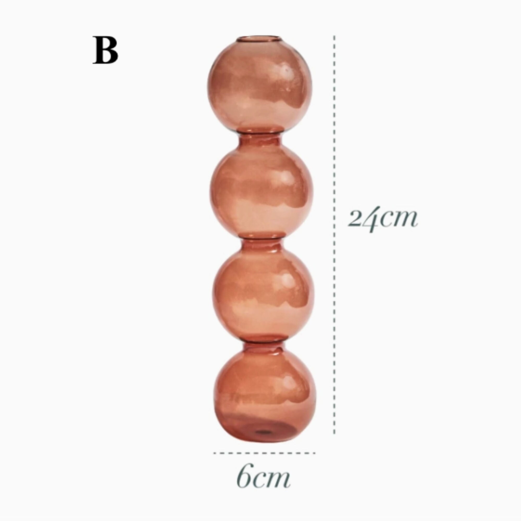 Brown Glass Candlestick Holder | Candle Holder | Table Home Decor ...