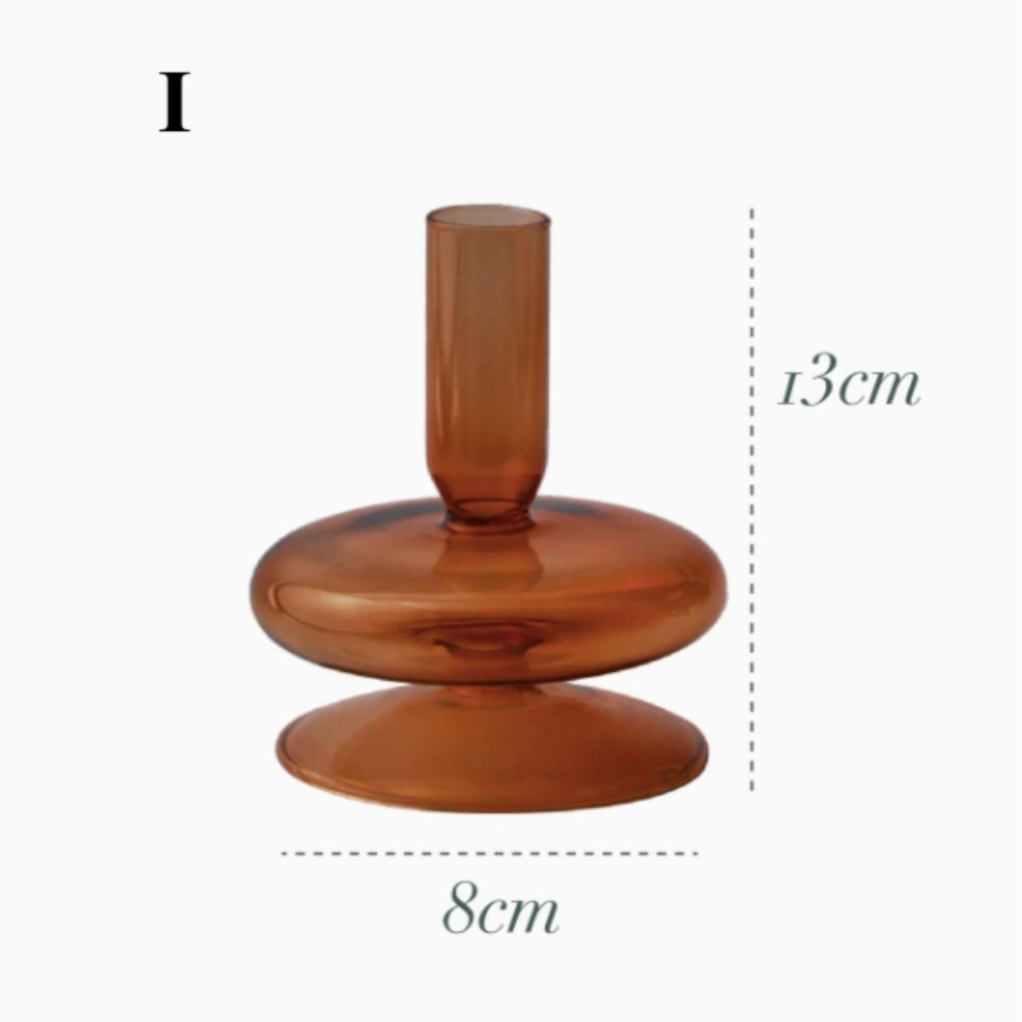 Brown Glass Candlestick Holder | Candle Holder | Table Home Decor ...