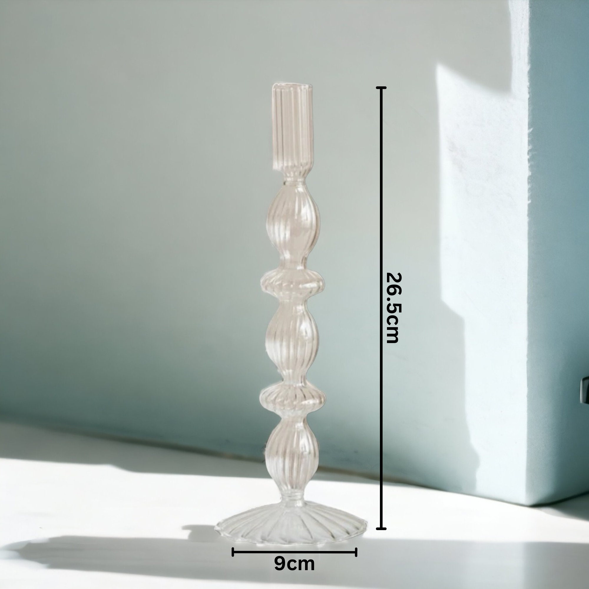 Lace Taper Glass Candlestick Holder Exquisite Candle Holder for Table ...