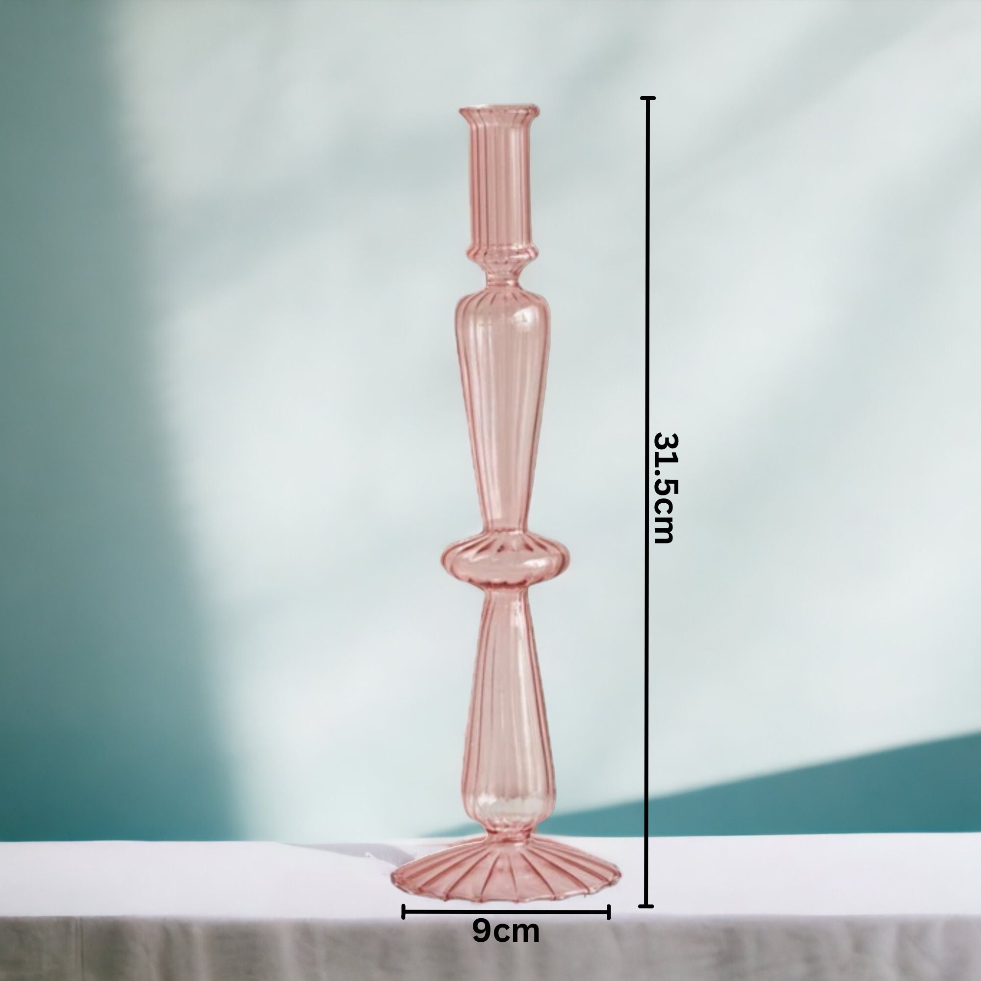 Lace Taper Glass Candlestick Holder Exquisite Candle Holder for Table ...