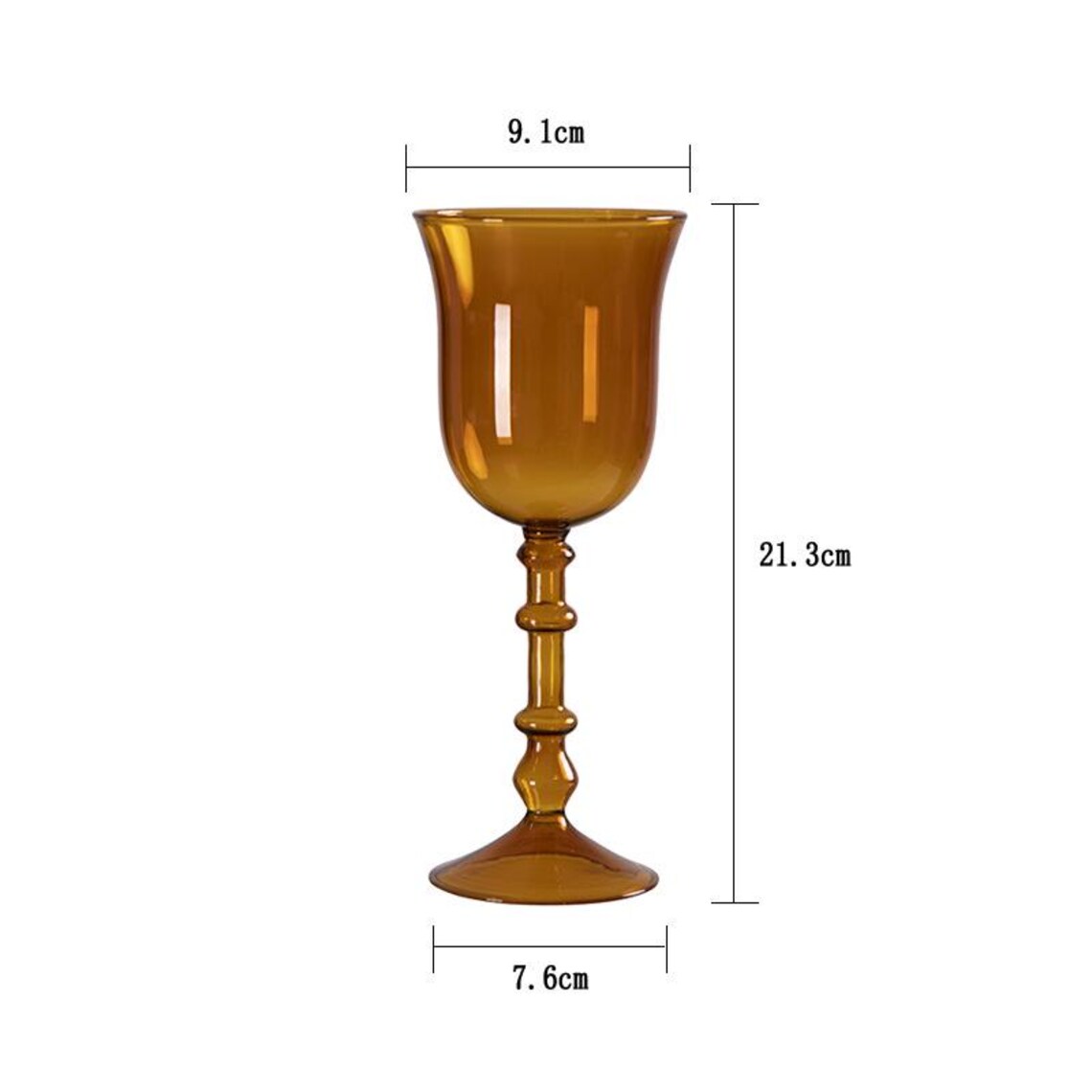 Colorful Vintage Glass Goblets | Retro Wine Glasses, Unique Colored ...