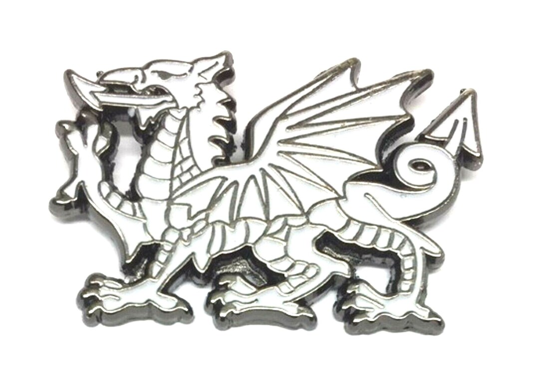 England Anglo Saxon White Dragon Pin Badge Metal & Enamel - Etsy