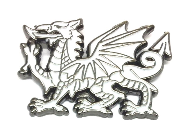 England Anglo Saxon White Dragon Pin Badge Metal & Enamel - Etsy