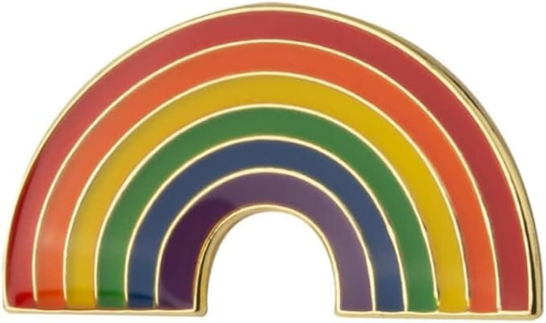 Rainbow LGBTQ Pin Badge Metal and Enamel UK Company - Etsy UK