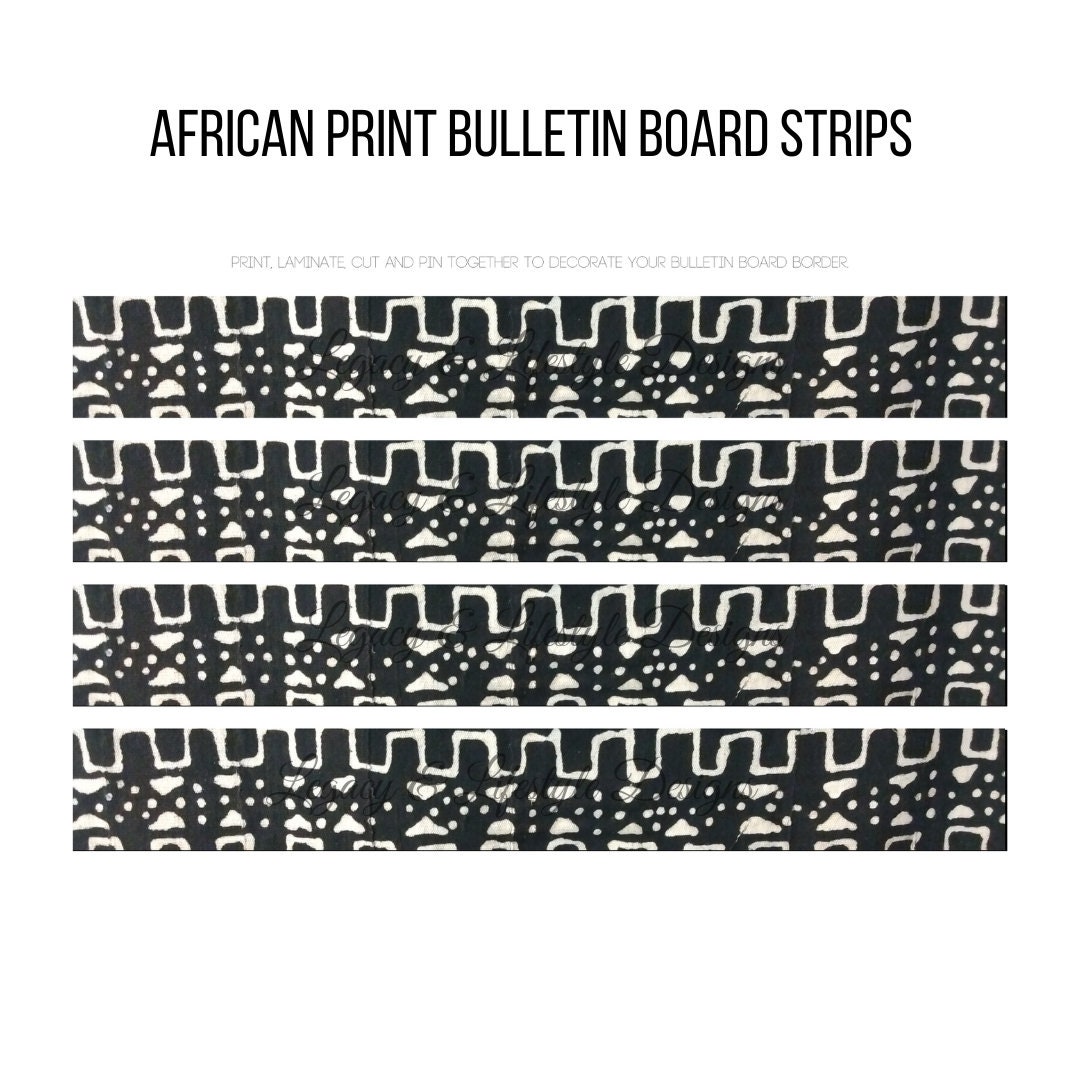 African Print Bulletin Board Strips Classroom Workspace Decor - Etsy