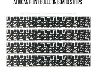 African Print Bulletin Board Strips, Classroom | Workspace Decor - Etsy