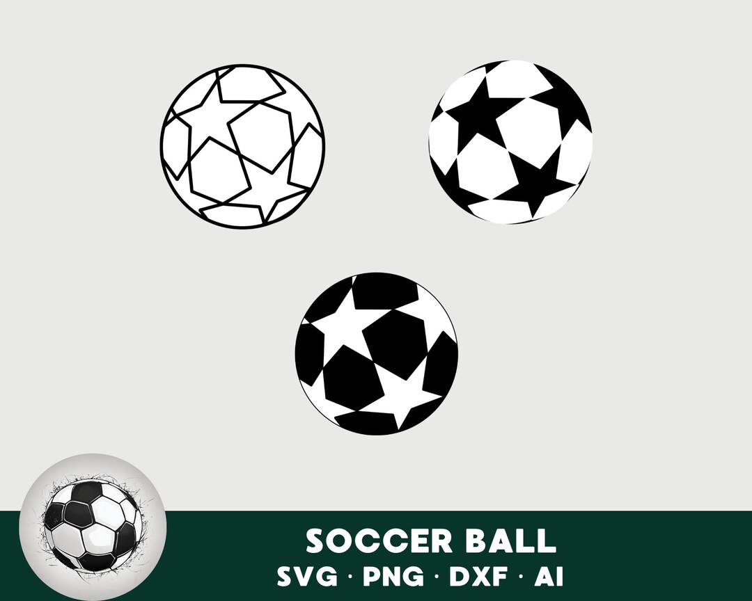 Soccer Ball SVG Files Soccer Ball Vector Files Layered - Etsy