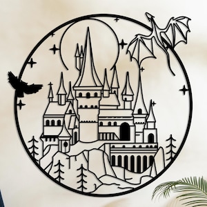 Wizard Magic School Metal Wall Art, Movie Fan Gift, Witch and Wizard ...